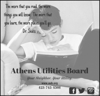 Your Neighbor. Your Utility., Athens Utilities Board, Athens, TN