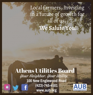 Your Neighbor. Your Utility., Athens Utilities Board, Athens, TN